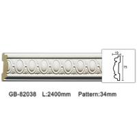 China GB-82038 Wholesale Polyurethane Foam 3D Waterproof Primed Chair Rail Moldings For Home Decor for sale