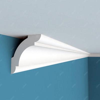 China GC-83002 Guaranteed Good Tenacity Dorm Room Polyurethane 2 inch Plain Ceiling Cornice for sale
