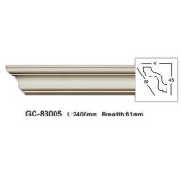 China GC-83005 61mm Wholesale Entirely Entryway Polyurethane Smooth Crown Molding for sale