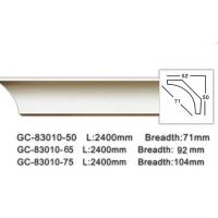 China GC-83010 Factory Supply Mothproof Construction Material Polyurethane Smooth Cornice Crown Moulding for sale