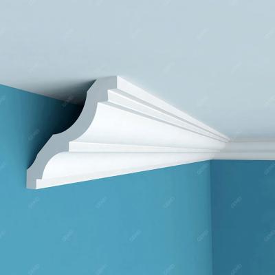 China GC-83013 Factory Direct Sales Roman Indoor Decoration Polyurethane Smooth Cornice Moulding for sale