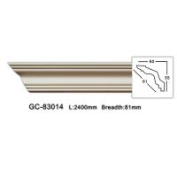 China GC-83014 81mm Guarantee New Classical Villa Smooth Polyurethane Cornice for sale