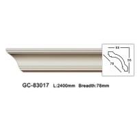 China GC-83017 78mm Quantity Discount Traditional Multi-Unit Residential Plain Pu Polyurethane Cornice Mouldings for sale