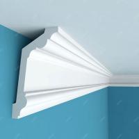 China GC-83020 123mm Factory Wholesale Coastal Corrosion Resistance Smooth Pu Casted Polyurethane Crown Moldings For Ceiling for sale