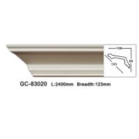 China GC-83020 123mm Factory Wholesale Coastal Corrosion Resistance Smooth Pu Casted Polyurethane Crown Moldings For Ceiling for sale