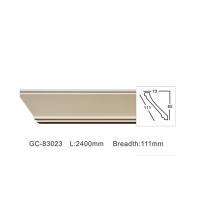 China GC-83023 111mm Dropshipping Casual Tv Backdrop Polyurethane Plain Cornice for sale