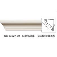 China GC-83027 Saudi Arabia Hot Sale European Style Aging Resistant Polyurethane Plain Pu Crown Moulding for sale