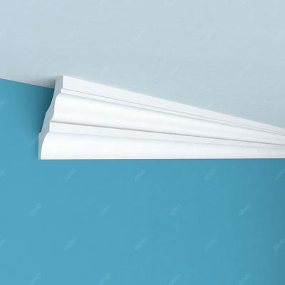China GC-83030 Free Sample Waterproof Reliability Polyurethane Pu Plain Crown Cornice for sale