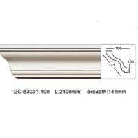 China GC-83031 170mm High Quality Delicate Beautiful Polyurethane Plain Crown Interior Decorative Cornice Moulding Baseboard Skirting Board for sale
