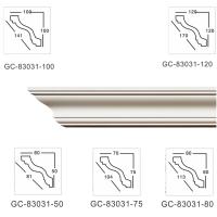 China GC-83031 170mm High Quality Delicate Beautiful Polyurethane Plain Crown Interior Decorative Cornice Moulding Baseboard Skirting Board for sale