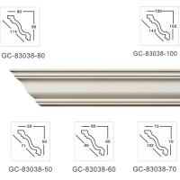 China GC-83038 Factory Supply Good Resilience Bedroom Polyurethane Smooth Decorative Corner Mouldings for sale