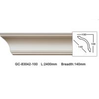 China GC-83042 Oem/Odm Manufacturer Fire-Proof Interior Decoration Polyurethane Crown Molding Pu Plain Cornice for sale