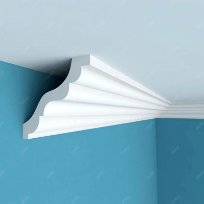 China GC-83050 125mm Factory Supply Post Modern Villa Polyurethane Plain Wall Ceiling Decoration Cornice for sale