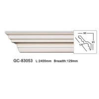 China GC-83053 129mm Factory Price Traditional Residential Polyurethane Plain Decorative Cornice for sale