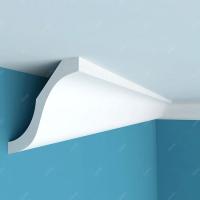 China GC-83056 Pollution Free Coastal Villas Polyurethane Smooth Plain Pre-Painted Crown Moulding for sale