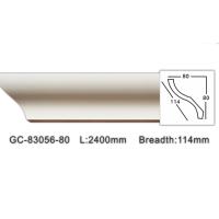 China GC-83056 Pollution Free Coastal Villas Polyurethane Smooth Plain Pre-Painted Crown Moulding for sale