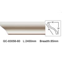 China GC-83056 Pollution Free Coastal Villas Polyurethane Smooth Plain Pre-Painted Crown Moulding for sale