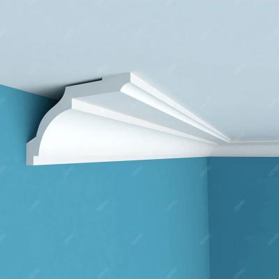 China GC-83059 118mm Guarantee Casual Bed Room Polyurethane Plain Hard Pu Foam Cornice for sale