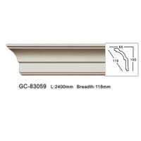 China GC-83059 118mm Guarantee Casual Bed Room Polyurethane Plain Hard Pu Foam Cornice for sale
