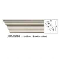 China GC-83066 146mm Wholesale Mediterranean High Strength Polyurethane Smooth Cornices Moulding for sale