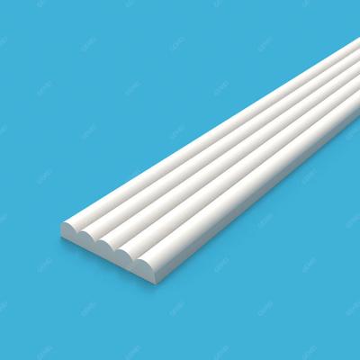 China GD-85018 51mm Guarantee New Classical Apartment PU Smooth Chair Rail Moulding for sale
