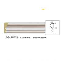 China GD-85022 56mm Wholesale Rustic Corrosion Resistance Urethane Plain Pu Decorative Ceiling Moulding for sale