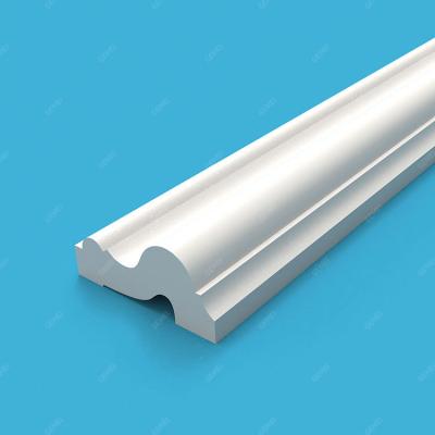 China GD-85025 62mm Good Quality Farm House Bed Room Urethane Smooth Plastic Chair Rail Moulding for sale