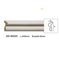 China GD-85025 62mm Good Quality Farm House Bed Room Urethane Smooth Plastic Chair Rail Moulding for sale