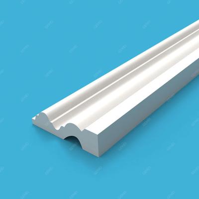 China GD-85026 66mm Good Price Novelty TV Backdrop Urethane Polymer Flat Wall Decorative Chair Rails for sale