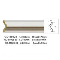 China GD-85028 70mm Factory Supply Vintage Flame Resistance Urethane Flat Pu Chair Rail for sale