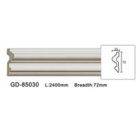 China GD-85030 72mm New Arrival Mediterranean Aging Resistant PU Flat Polyurethane Ceiling Moulding for sale