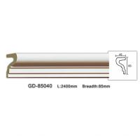 China GD-85040 85mm Quantity Discount Antique Fire Retardant Urethane Polymer Plain Polyurethane Chair Rail Moulding for sale