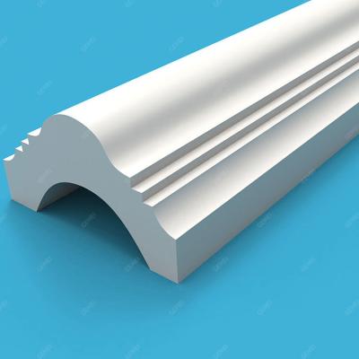 China GD-85047 98mm Good Quality Gorgeous Pre-Primed White PU Plain Pu Foam Chair Rails for sale