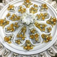 China M-7142 European Style Construction Material Helene Rosette Low-Maintenance Decorative Ceiling Moulding for sale