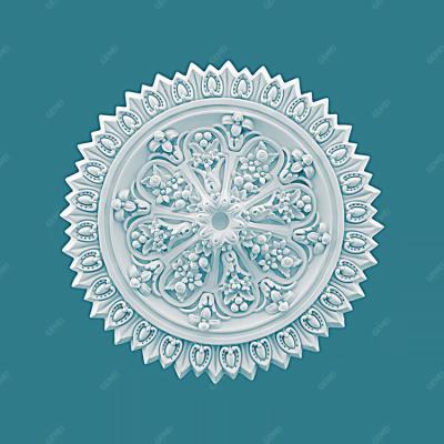China M-7142 European Style Construction Material Helene Rosette Low-Maintenance Decorative Ceiling Moulding for sale