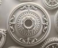 China M-7152 European Style Construction Material Helene Rosette Low-Maintenance Concrete Ceiling Panels for sale