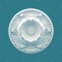 China M-7168 Factory Supply Easy Install Flexible Urethane Polymer Ceiling Medallion Decoration for sale