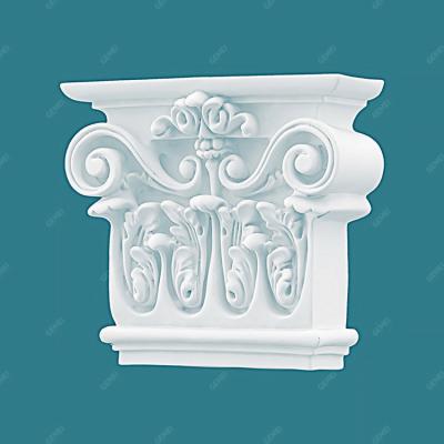 China GT-5007 Roman Column Pilaster Pu Exterior Columns Molds Cement Concrete House Moulds Decoration Flat Corbel Design Pillars for sale