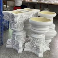 China PU-4801-30 Cornice Pillars Mold Molding Column Roman Plaster Barocca Pillar Decoupage Silicone Mouldings for sale
