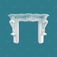 China GH-6808 Factory Wholesale Elegant Interior Decoration Polyurethane Fireplace And Shelving Mantel Shelf for sale