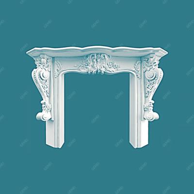 China GH-6808 Factory Wholesale Elegant Interior Decoration Polyurethane Fireplace And Shelving Mantel Shelf for sale