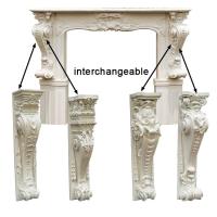 China GH-6808 Factory Wholesale Elegant Interior Decoration Polyurethane Fireplace And Shelving Mantel Shelf for sale