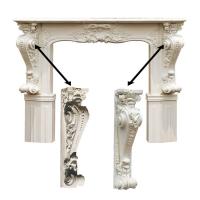 China GH-6808 Factory Wholesale Elegant Interior Decoration Polyurethane Fireplace And Shelving Mantel Shelf for sale