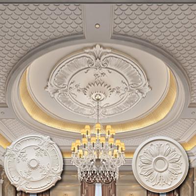 China M-7100 Good Quality Quick Installation Indoor Decoration Pu Golden Silver Antique Decorative Medallions for sale