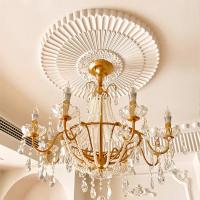 China M-7100 Good Quality Quick Installation Indoor Decoration Pu Golden Silver Antique Decorative Medallions for sale