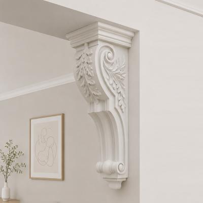 China GL-6002 Carved Resin Exotic Interior And Exterior Decoration For Outdoor Designs Polyurethane Decorative Wood Corbels for sale