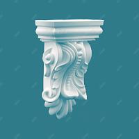 China GL-6002 Carved Resin Exotic Interior And Exterior Decoration For Outdoor Designs Polyurethane Decorative Wood Corbels for sale