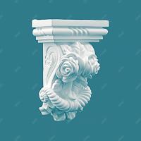 China GL-6007 Carved Wood Hand Decorative Brackets Urethane Decoration Decor Gypsum Corbels for sale