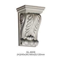 China GL-6009 Exotic Decorative Polyurethane Pu Decoration Poplar Gold Brackets Architectural Fireplace White Corbels for sale