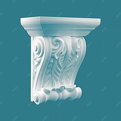 China GL-6017 Bracket Decorative Pu Carved Wholesale Wood Hand Corbel for Outdoor for sale